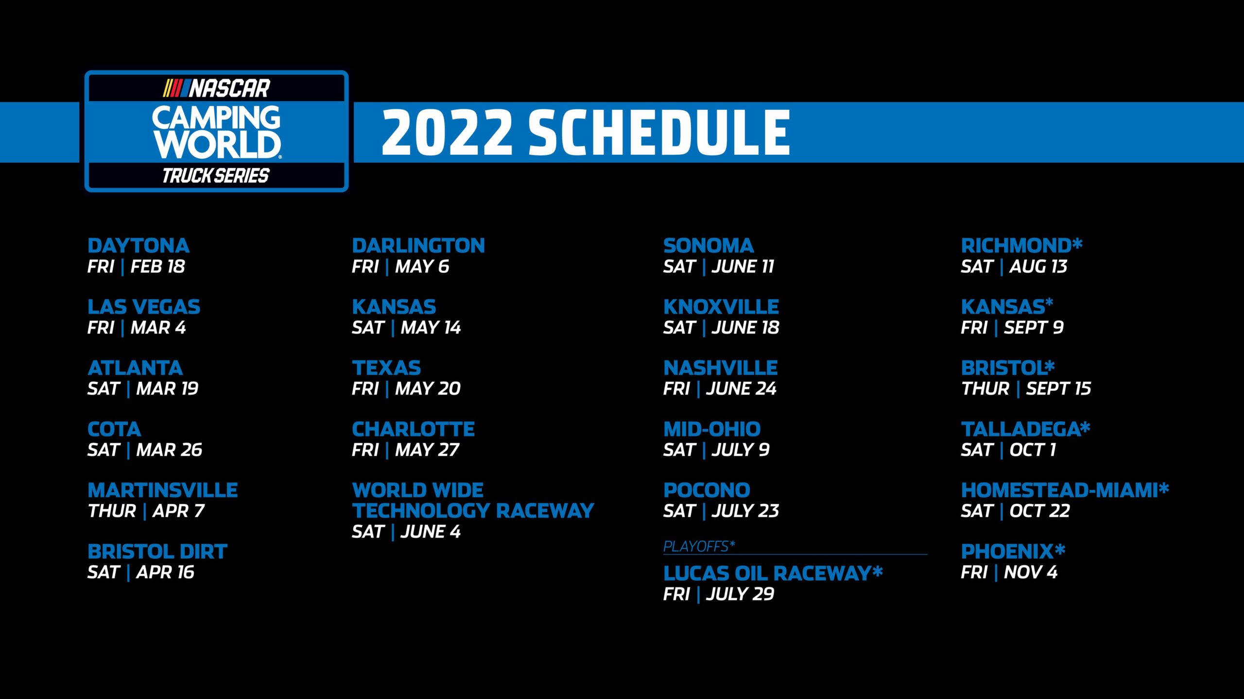 Nascar 2022 Schedule