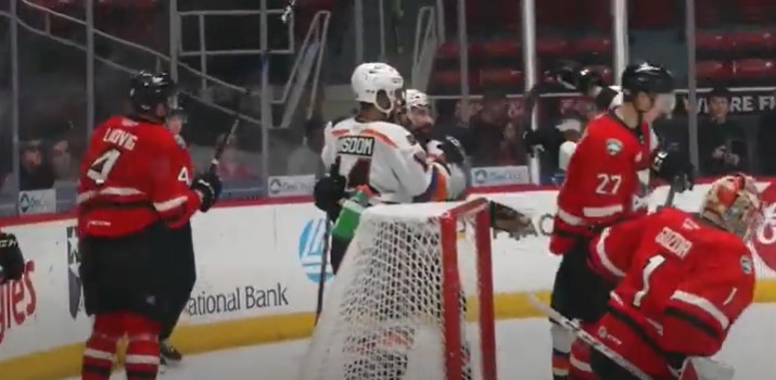 Zayde Wisdom scores the Phantoms' only goal in a loss to Charlotte ...